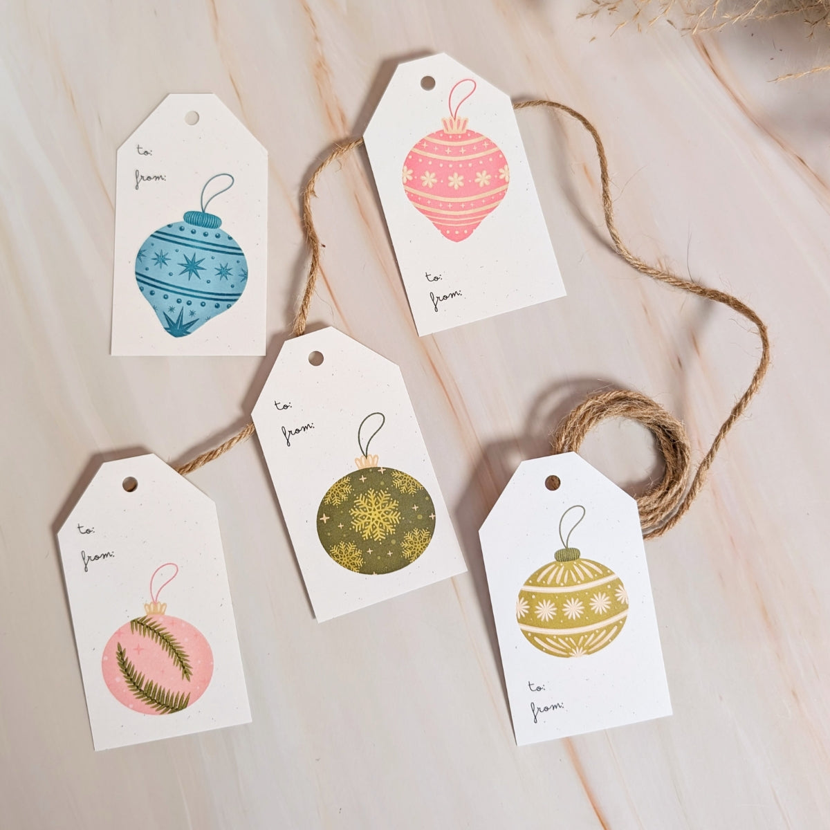 Holiday Ornaments Gift Tags (Set of 10) – Cheeky Peach Designs