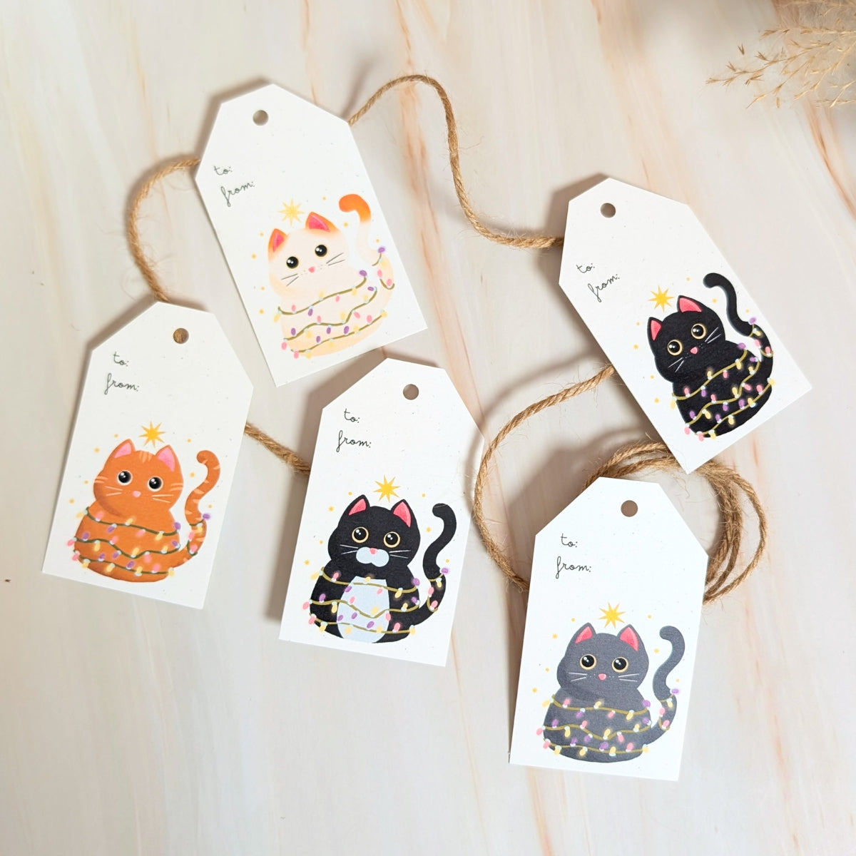 Holiday Cats Gift Tags (Set of 10) – Cheeky Peach Designs